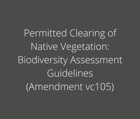 Permitted Clearing of Native Vegetation: Biodiversity Assessment ...