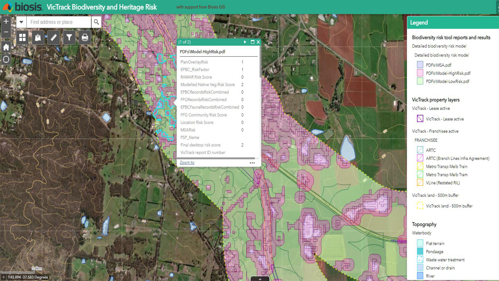 Biosis produce archaeology mapping tool for Victrack - Biosis